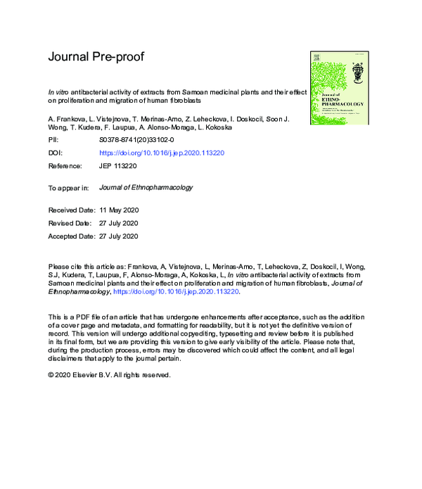 (PDF) In Vitro Antibacterial Activity of Extracts from the Desert ...