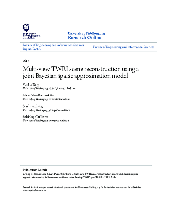 (PDF) Multi-view TWRI scene reconstruction using a joint Bayesian sparse approximation model ...
