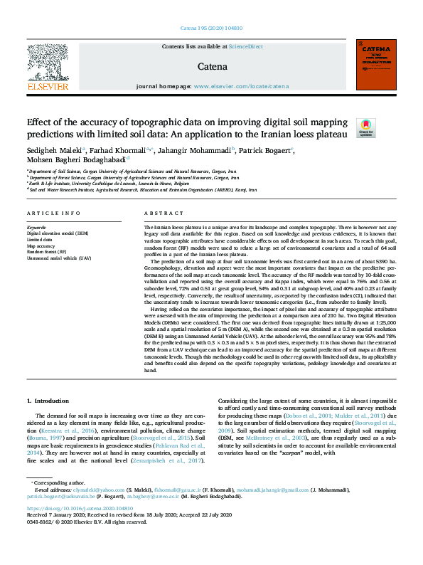 (PDF) Effect of the accuracy of topographic data on improving digital ...