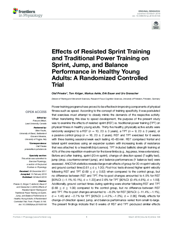 (PDF) Effects of Resisted Sprint Training and Traditional Power ...