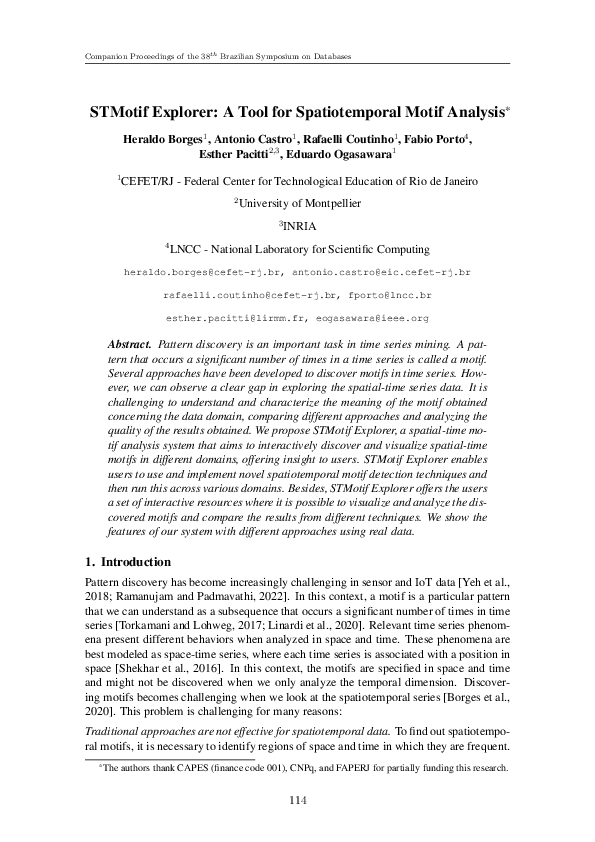 (PDF) STMotif Explorer: A Tool for Spatiotemporal Motif Analysis