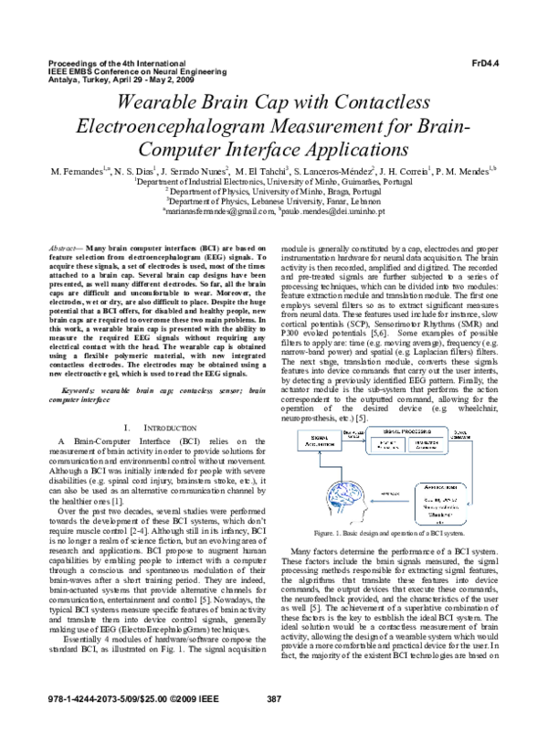 (PDF) Wearable brain cap with contactless electroencephalogram ...