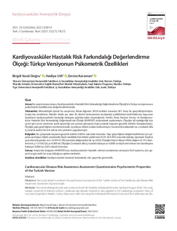 (PDF) Cardiovascular Disease Risk Awareness Assessment Questionnaire ...