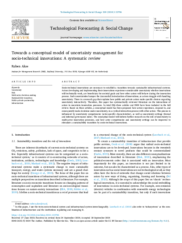 (PDF) Towards a conceptual model of uncertainty management for socio ...