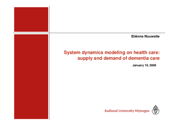 (PDF) System dynamics modeling on health care: supply and demand of ...