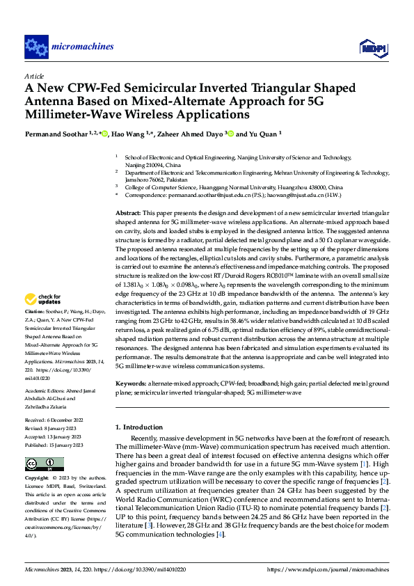 (PDF) A New CPW-Fed Semicircular Inverted Triangular Shaped Antenna ...