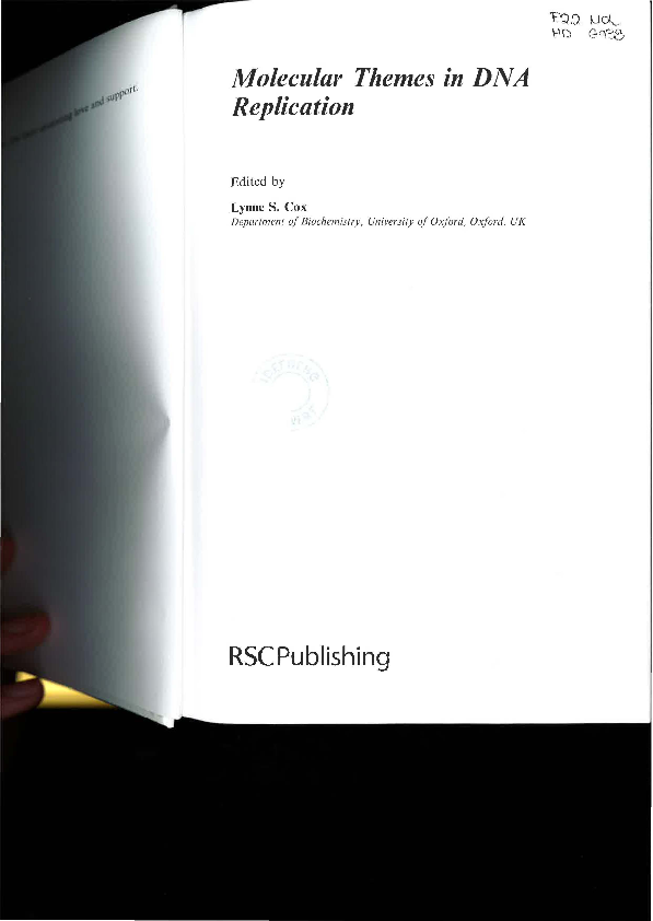 (PDF) Molecular Themes in DNA Replication