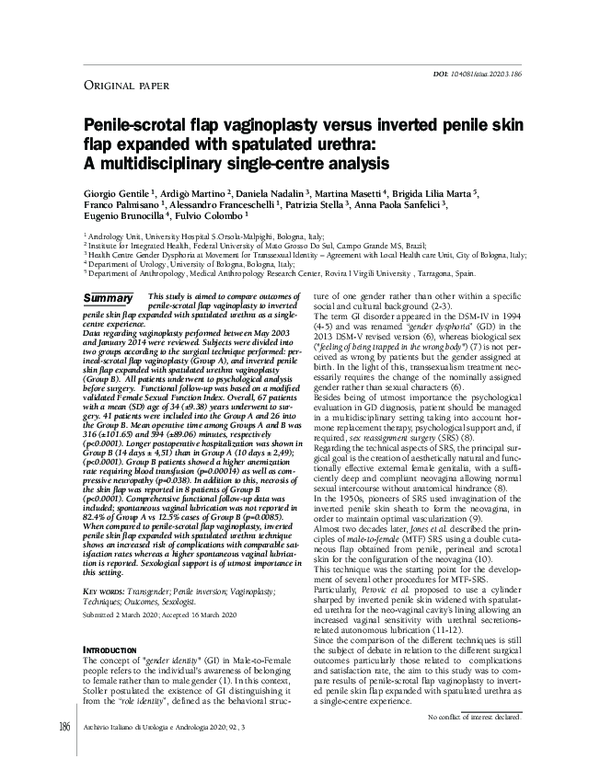 (PDF) Penile-scrotal flap vaginoplasty versus inverted penile skin flap ...