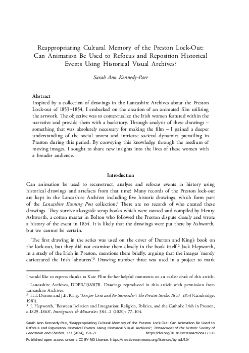 (PDF) Reappropriating Cultural Memory of the Preston Lock-Out: Can ...
