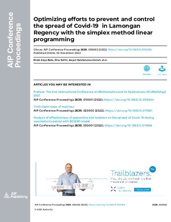 (PDF) Optimizing efforts to prevent and control the spread of Covid-19 ...