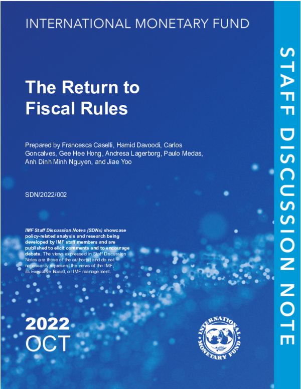 (PDF) The Return to Fiscal Rules