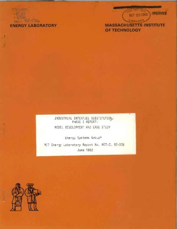 (PDF) Industrial interfuel substitution : phase I report : model ...
