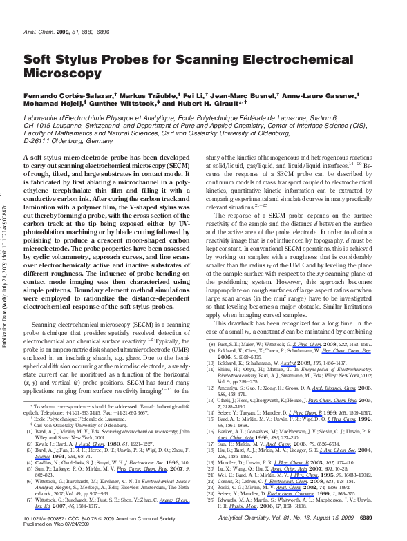 (PDF) Soft Stylus Probes for Scanning Electrochemical Microscopy