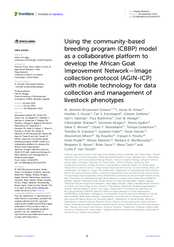 (PDF) Using the community-based breeding program (CBBP) model as a collaborative platform to ...