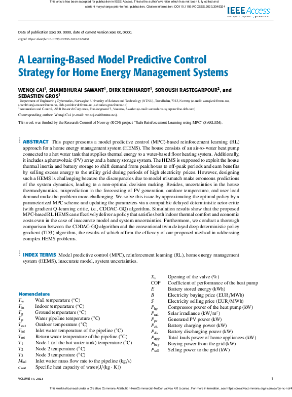 (PDF) A Learning-Based Model Predictive Control Strategy for Home Energy Management Systems