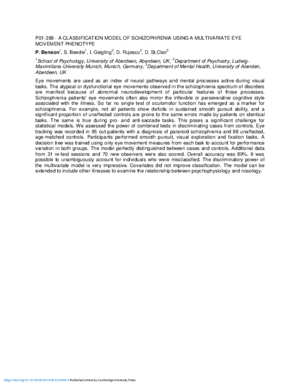 (PDF) P01-398 - A Classification Model of Schizophrenia Using a Multivariate Eye Movement ...