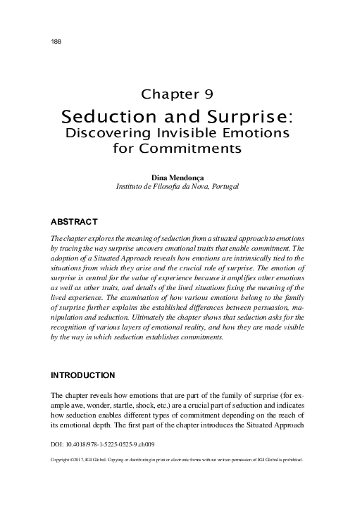 (PDF) Seduction and Surprise