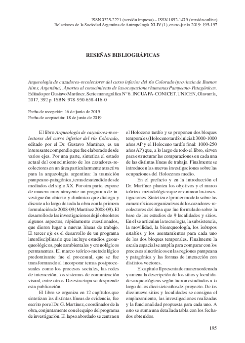 (PDF) Arqueología de cazadores-recolectores del curso inferior del río ...