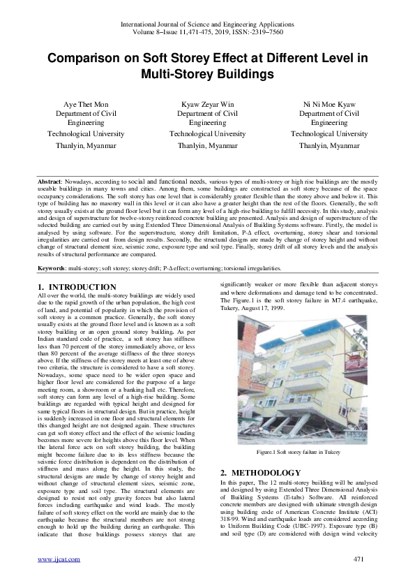 (PDF) Comparison on Soft Storey Effect at Different Level in Multi ...