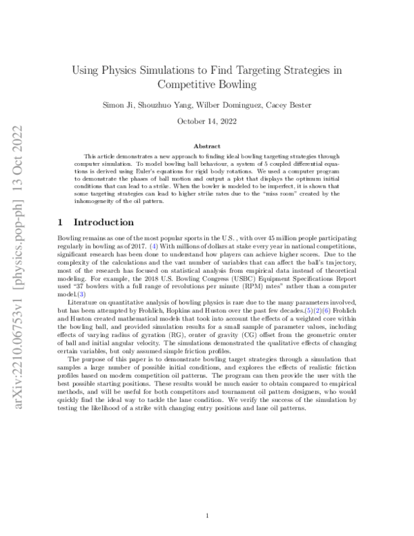 (PDF) Using Physics Simulations to Find Targeting Strategies in ...