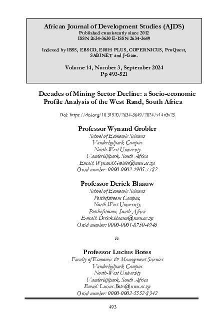 (PDF) Decades of Mining Sector Decline: a Socio-economic Profile ...
