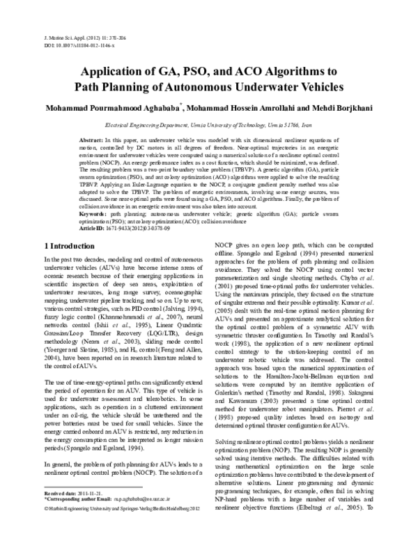 (PDF) Optimizing Underwater Vehicle Paths with GA, PSO, ACO