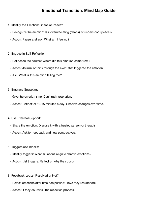 (PDF) Emotional Transition: Mind Map Guide | Lancelot Tremblay ...