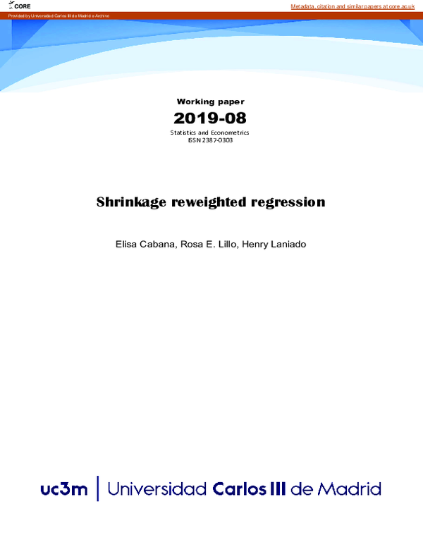 (PDF) Shrinkage reweighted regression
