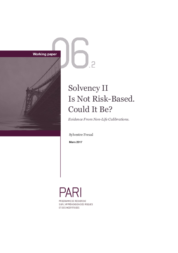 (PDF) Solvency II Is Not Risk-Based—Could It Be? Evidence from Non-Life ...