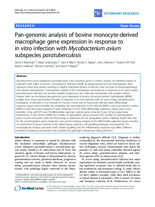(PDF) Pan-genomic analysis of bovine monocyte-derived macrophage gene ...