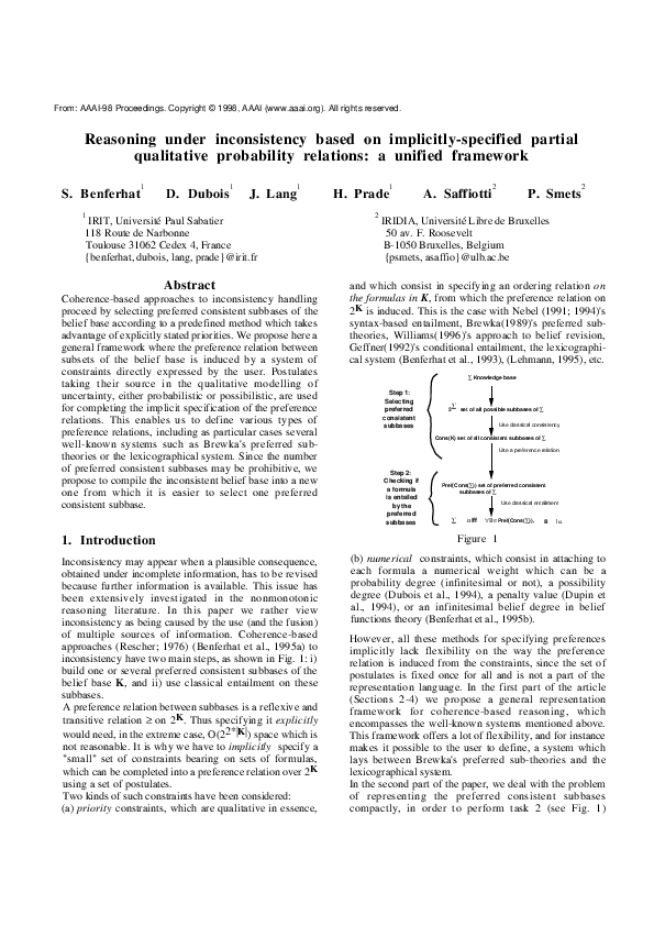 (PDF) Reasoning under inconsistency based on implicitly-specified ...