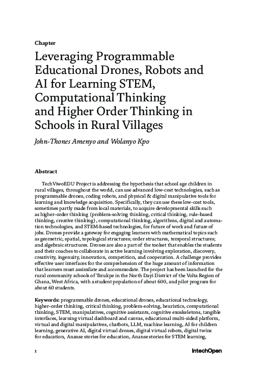 (PDF) Leveraging Programmable Educational Drones for Learning STEM ...