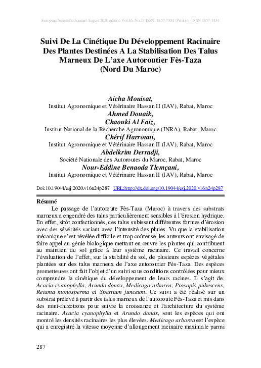 (PDF) Suivi De La Cinétique Du Développement Racinaire Des Plantes ...