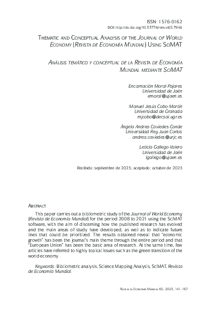 (PDF) Thematic and Conceptual Analysis of the Journal of World Economy ...