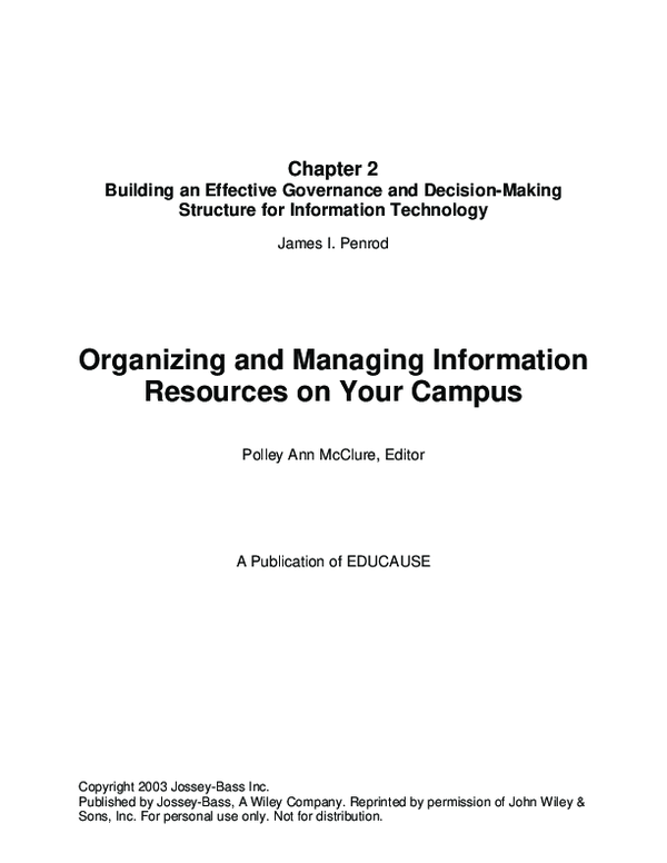 (PDF) Chapter 2 Building an Effective Governance and Decision-Making ...