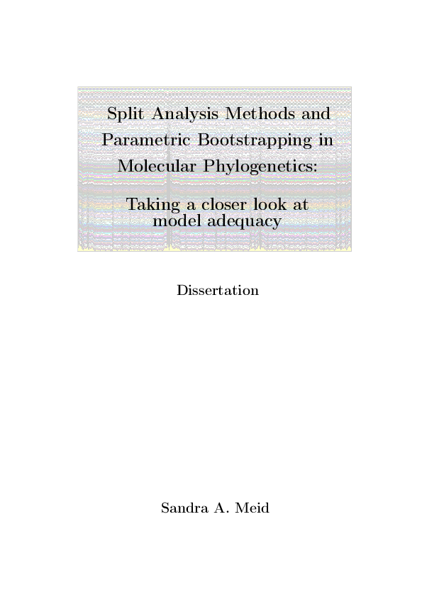 (PDF) Split Analysis Methods and Parametric Bootstrapping in Molecular ...