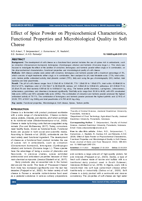 (PDF) Effect of Spice Powder on Physicochemical Characteristics ...
