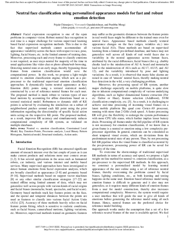 (PDF) Neutral face classification using personalized appearance models ...