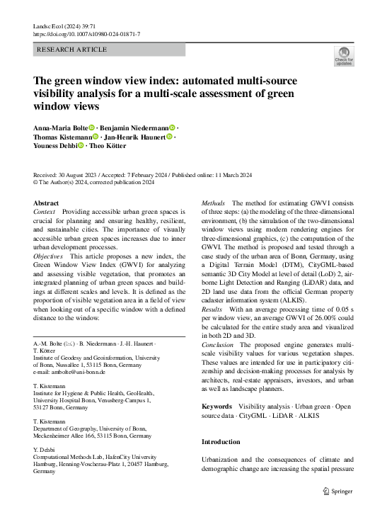 (PDF) The green window view index: automated multi-source visibility ...