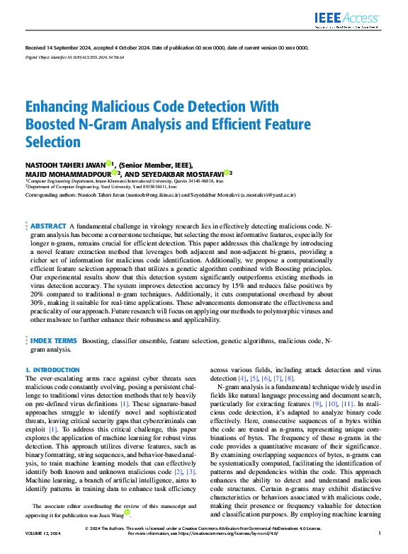(PDF) Enhancing Malicious Code Detection With Boosted N-Gram Analysis and Efficient Feature ...