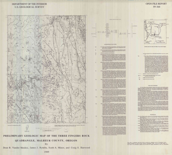 (PDF) Preliminary geologic map of the Three Fingers Rock Quadrangle ...