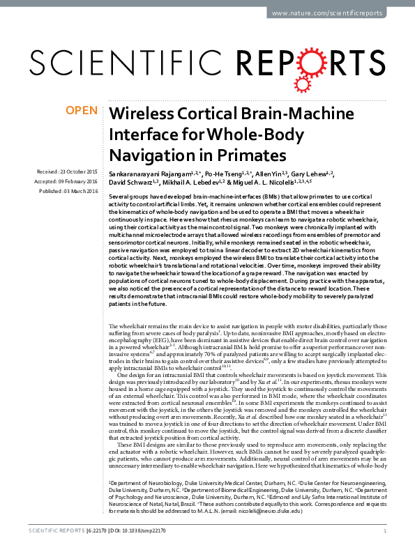 (PDF) Wireless Cortical Brain-Machine Interface for Whole-Body ...