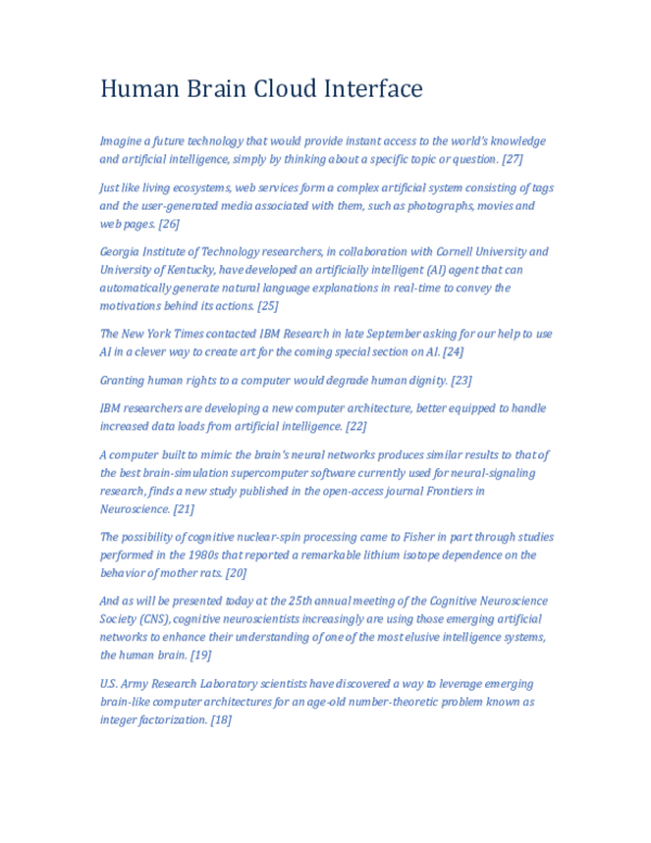 (PDF) Human Brain/Cloud Interface