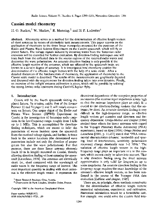 (PDF) Cassini model rheometry