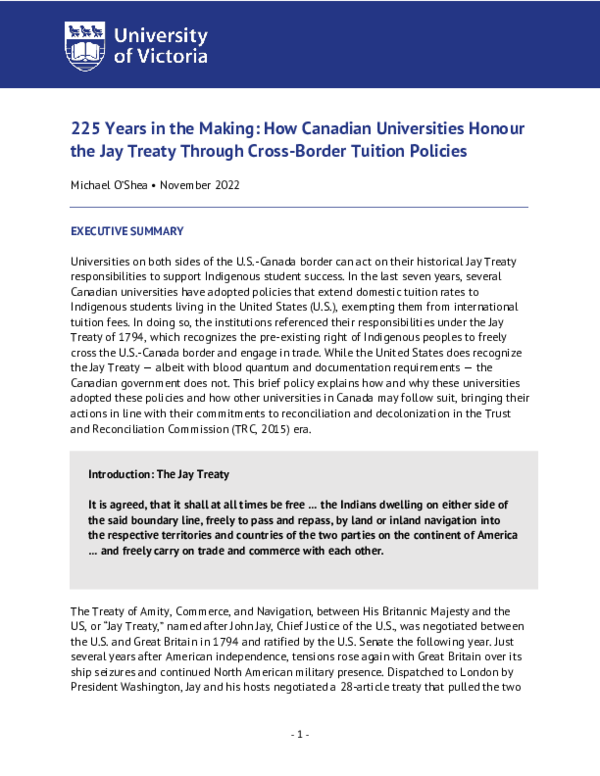 (PDF) 225 Years in the Making: How Canadian Universities Honour the Jay ...