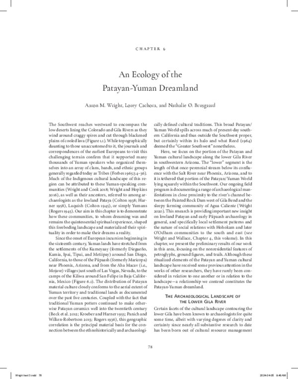 (PDF) An Ecology of the Patayan-Yuman Dreamland