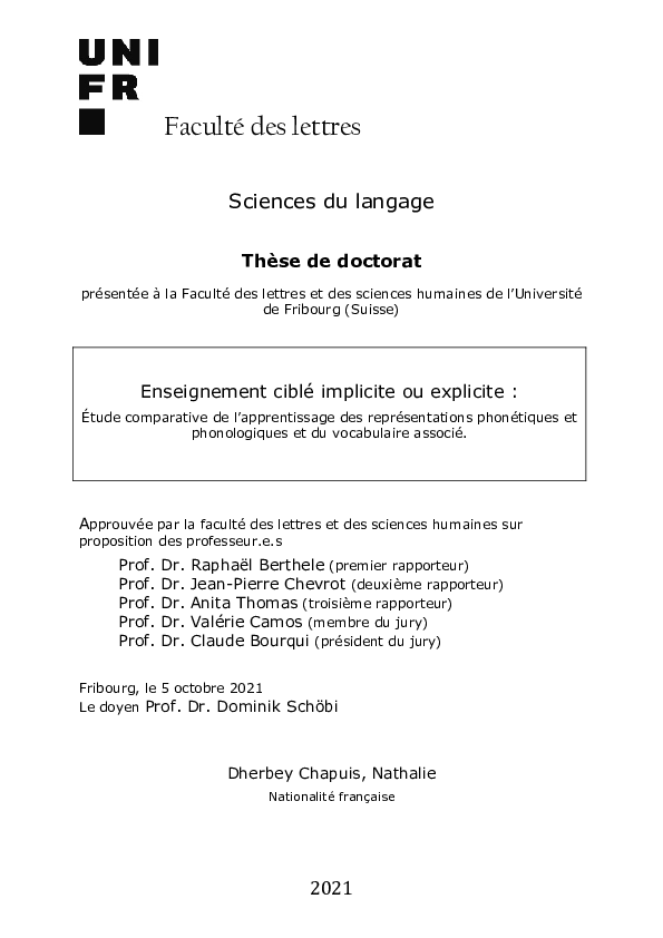 (PDF) Enseignement ciblé implicite ou explicite: Etude comparative de l’apprentissage des ...