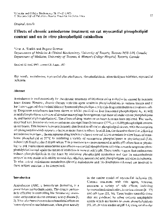 (PDF) Effects of chronic amiodarone treatment on cat myocardial ...
