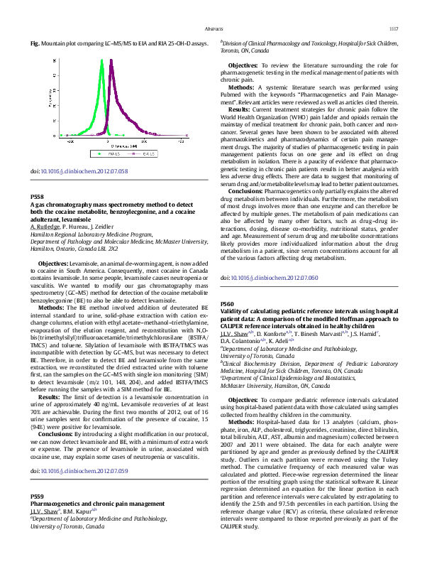 (PDF) Validity of calculating pediatric reference intervals using hospital patient data: A ...