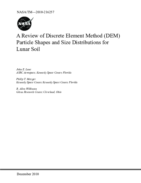 Pdf A Review Of Discrete Element Method Dem Particle Shapes And